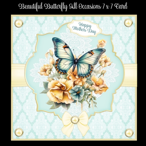 Beautiful Butterfly All Occasions 7 x 7 Card - CUP1280323_2474 ...