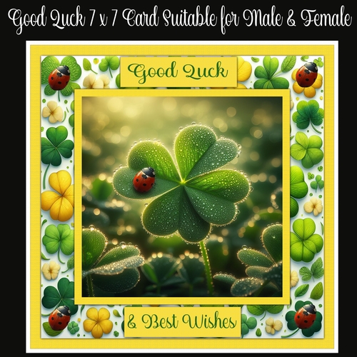 Good Luck 7 x 7 Card Suitable for Male & Female - CUP1309325_2474 ...
