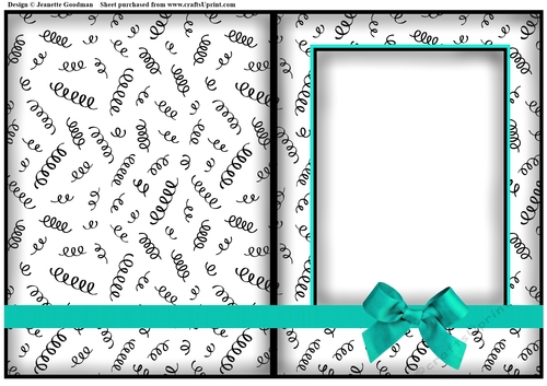Christmas Decoration Silhouette 4 Square Card Insert Aqua - CUP1002058 ...
