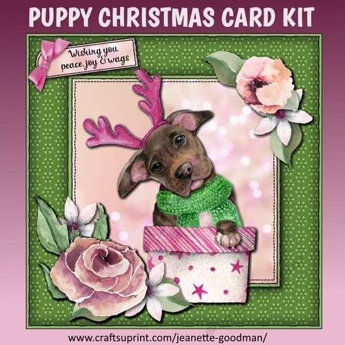 Puppy Christmas Card Kit 1 - CUP1003269_1550 | Craftsuprint