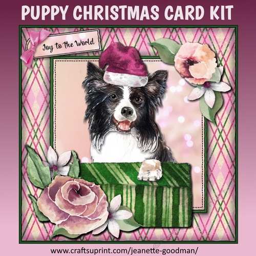Puppy Christmas Card Kit 3 - CUP1003420_1550 | Craftsuprint