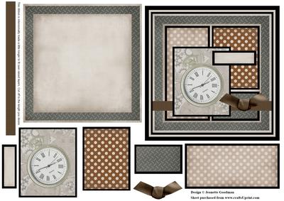 Fob Watch Square Panel Card - CUP543957_1550 | Craftsuprint