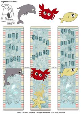 Ocean Animal Magnetic Bookmarks - CUP553859_1550 | Craftsuprint