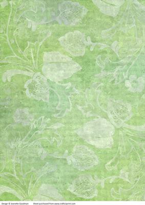 Painted Green Leafy Backing Paper - CUP612566_1550 | Craftsuprint