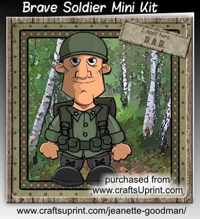 Brave Soldier Card Mini Kit - CUP612692_1550 | Craftsuprint