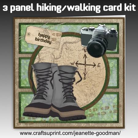 3 Panel Walking / Hiking Card Kit - CUP619006_1550 | Craftsuprint