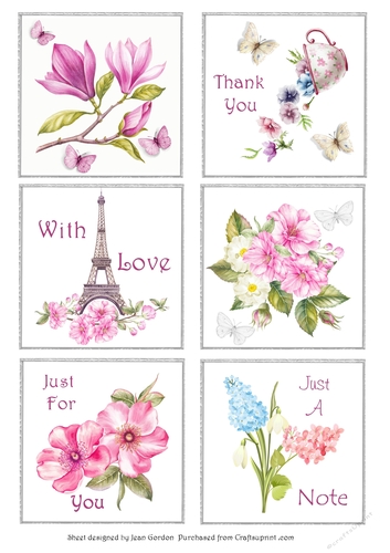 6 Floral Toppers Set 1 - CUP1030899_512 | Craftsuprint