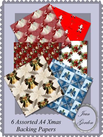 Assorted Christmas Backing Papers - CUP110531_512 | Craftsuprint