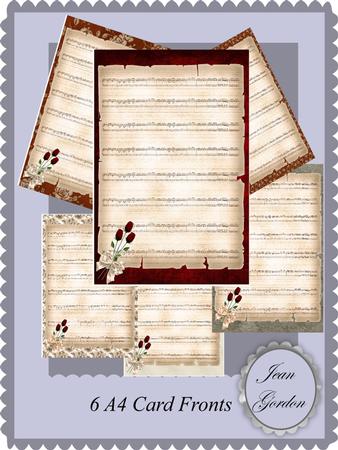 6 A4 Music Card Fronts/backing Papers - CUP110535_512 | Craftsuprint