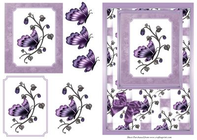 Butterfly Card Front - CUP124129_512 | Craftsuprint