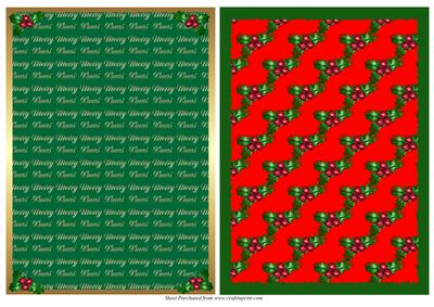 2 A5 Size Xmas Backing Papers - CUP124520_512 | Craftsuprint
