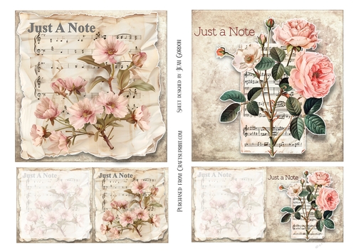 Vintage Just a Note - CUP1315734_512 | Craftsuprint