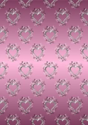 Floral Hearts Backing Paper 2 - CUP172113_512 | Craftsuprint