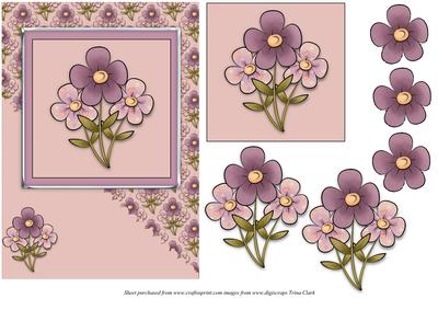 Cute Flower Card - CUP198308_512 | Craftsuprint