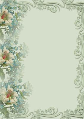 Flowers and Flourlishes Backing Paper 1 - CUP203166_512 | Craftsuprint