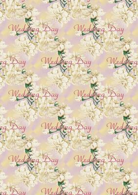 Floral Wedding Backing Paper - CUP217706_512 | Craftsuprint