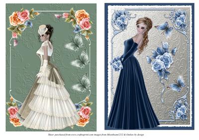 Floral Ladies Card Fronts - CUP223591_512 | Craftsuprint