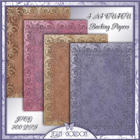 4 Cu4cu Vintage Style Backing Papers - CUP350404_512 | Craftsuprint