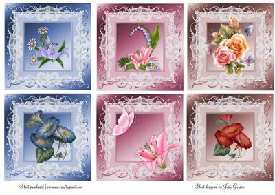 Lace Framed Floral Toppers - CUP360194_512 | Craftsuprint