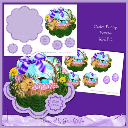 Easter Bunny Rocker Card Mini Kit - CUP402350_512 | Craftsuprint