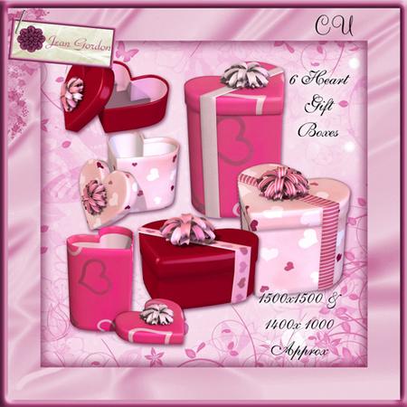 Cu 6 Heart Gift Boxes - CUP408160_512 | Craftsuprint