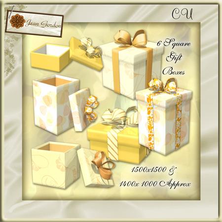 Cu 6 Yellow Square Boxes - CUP408161_512 | Craftsuprint