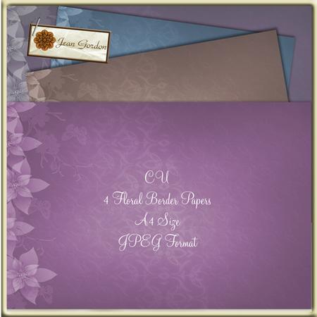 Cu 4 Floral Edge Papers A4 Size - CUP431088_512 | Craftsuprint