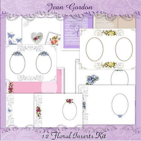 12 Blank Floral Inserts - CUP508772_512 | Craftsuprint