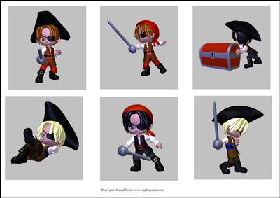 6 Pirate Toppers - CUP68973_512 | Craftsuprint