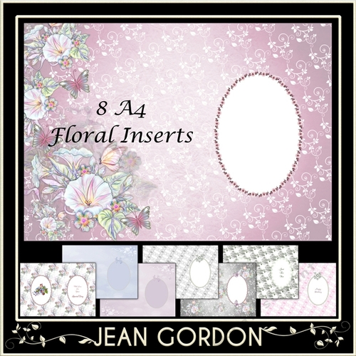 8 Floral A4 Inserts - CUP738319_512 | Craftsuprint
