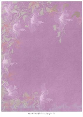 Lilac Floral Backing Paper - CUP89590_512 | Craftsuprint