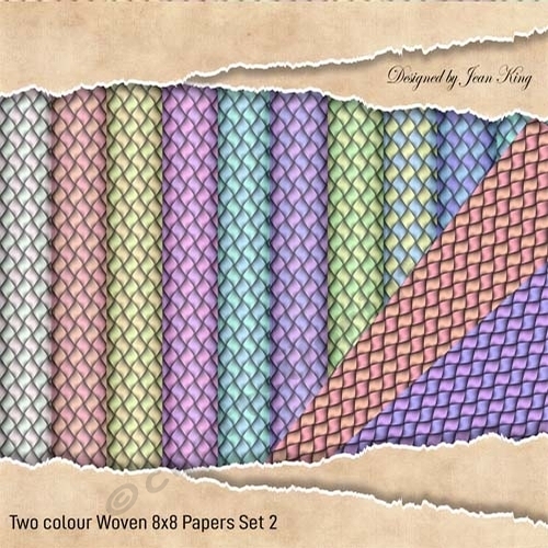 Two colour Woven 8x8 Papers Set 2 - CUP1223960_1298 | Craftsuprint