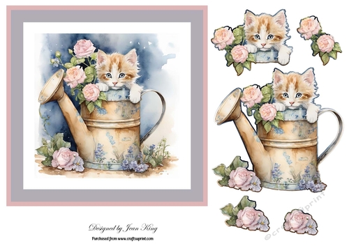 Kitten in a Watering Can 1 - CUP1259172_1298 | Craftsuprint