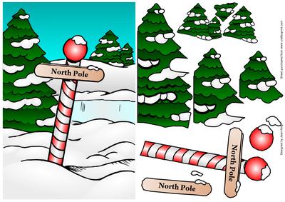 North Pole Christmas Scene - CUP236440_1298 | Craftsuprint