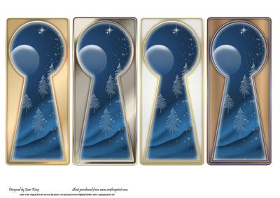 Christmas Star Through a Keyhole - CUP260694_1298 | Craftsuprint