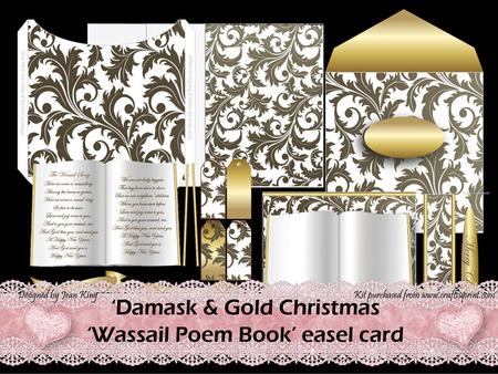 Damask & Gold Christmas Wassail Poem Easel Book Kit - CUP265959_1298 ...