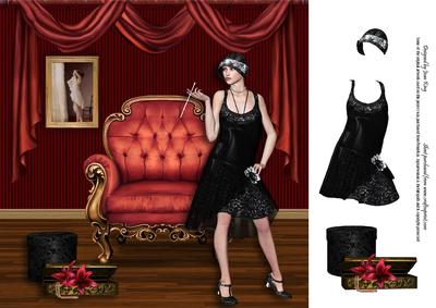 Vintage Flapper Scene 'chair' - CUP279227_1298 | Craftsuprint