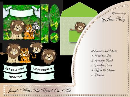 Jungle ' Multi-use ' Easel Card Kit - CUP281026_1298 | Craftsuprint