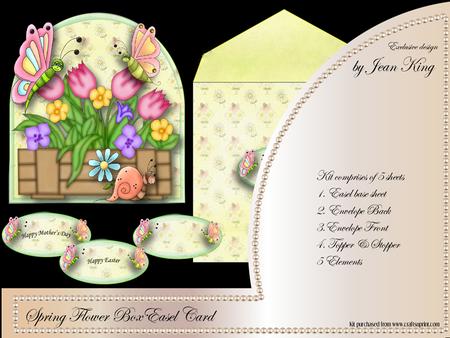 Spring Flowers Multi Use Easel Card Kit - CUP292779_1298 | Craftsuprint