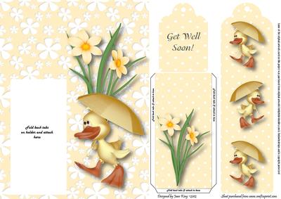 Get Well Duck Bookmark Card - CUP310178_1298 | Craftsuprint