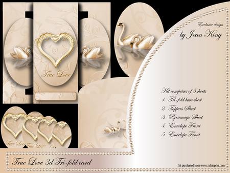 True Love 3D Trifold Card Kit 'multi Use' - CUP327162_1298 | Craftsuprint