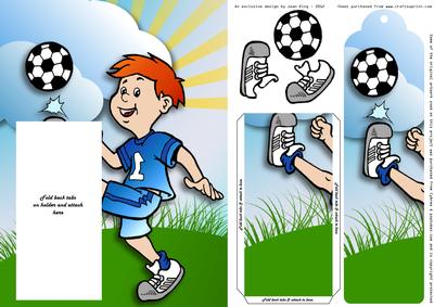 Football/soccer Boy Bookmark Card with Elements - CUP334263_1298 ...