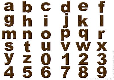 Chocolate Lower Case & Numbers Alphabet Sheet - CUP381835_1298 ...