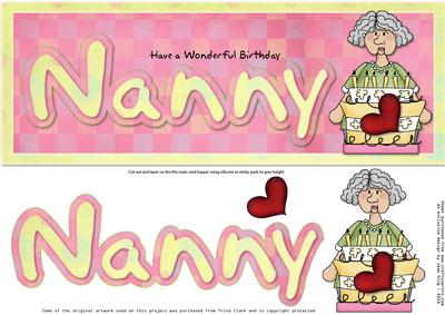Nanny Birthday Sticker Style Dl Card - CUP424218_1298 | Craftsuprint