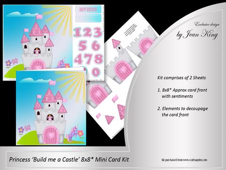 Princess 'build Me a Castle' 8x8 Mini Card Kit - CUP433511_1298 ...