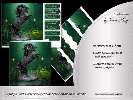Beautiful Black Horse Scalloped Side Stacker 8x8 Mini Kit - CUP447205 ...