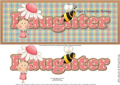 Flower Fairy Daughter Birthday Sticker Large Dl Card - CUP455198_1298 ...