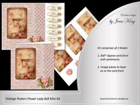 Vintage Posters Flower Lady 8x8 Mini Kit - CUP509393_1298 | Craftsuprint