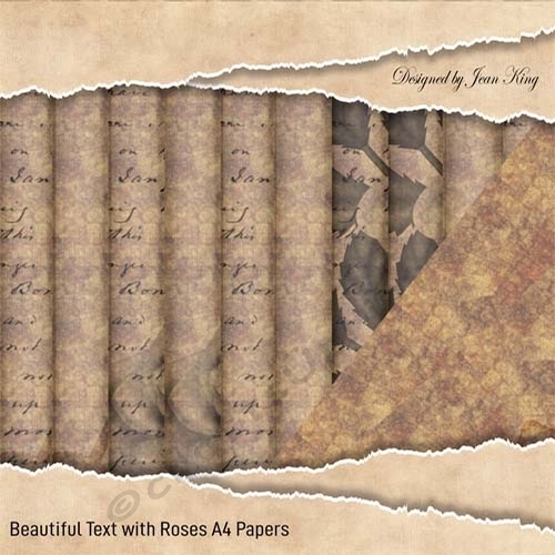 Beautiful Text with Roses A4 Papers - CUP514197_1298 | Craftsuprint