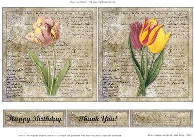 Two Beautiful Tulip Toppers - CUP532009_1298 | Craftsuprint